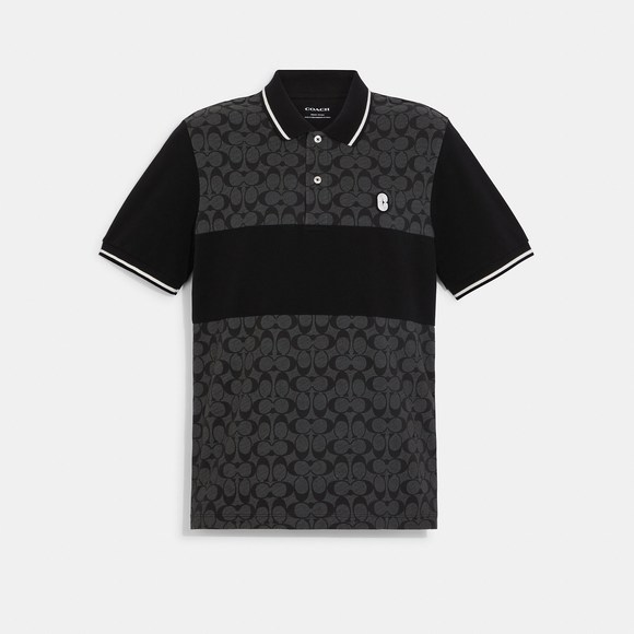 Coach | Shirts | Nwt Coach Outlet Signature Polo In Organic Cotton ...